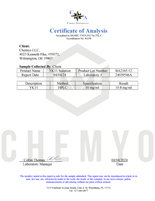 YK11 | Buy YK-11 10mg/ml – 50ml SARM Solution | Chemyo