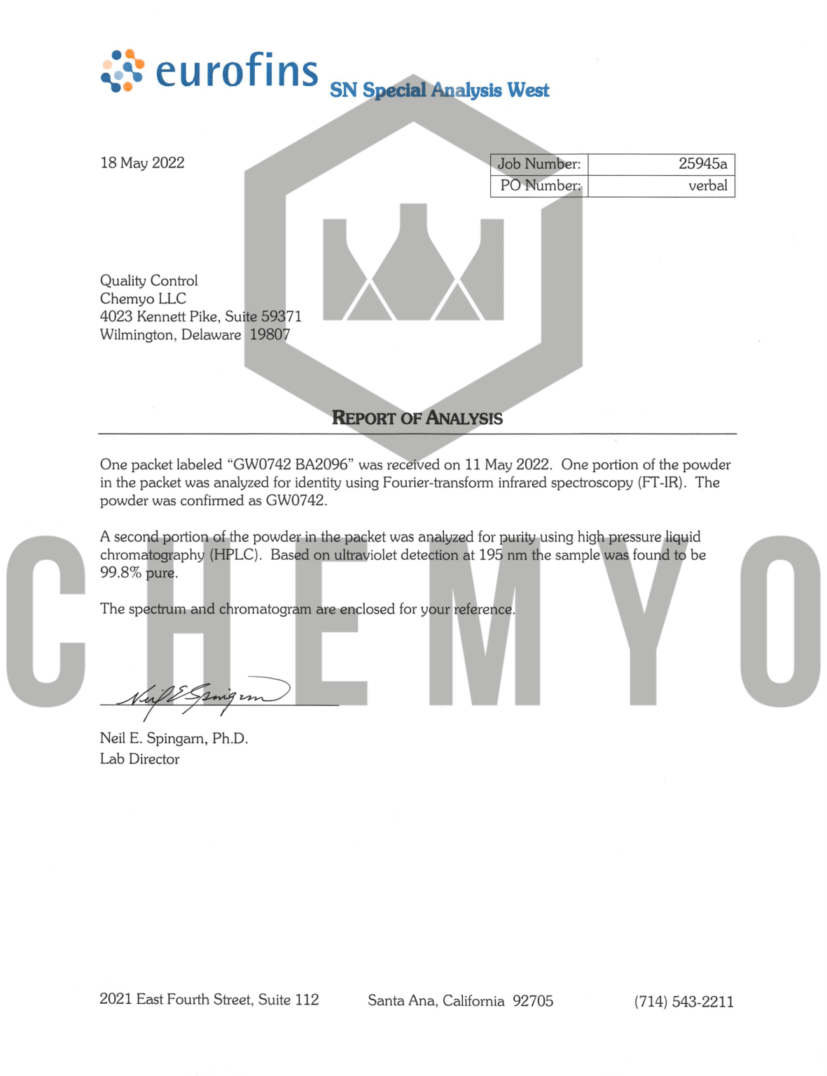 GW0742 | Buy GW-0742 10mg/ml 50ml Solution